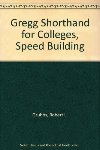 Amazon.com: Gregg Shorthand for Colleges, Speed Building: 9780070250802 ...
