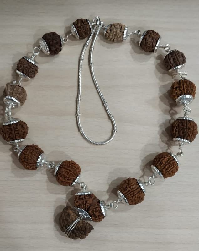 All Stone Sarva Siddha Mala Nepal 1 14 Mukhi Rudraksha Mala Original ...