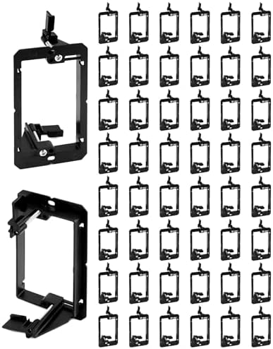 QWORK Low Voltage Mounting Bracket, 50 Pack 1 Gang Single Gang Drywall ...