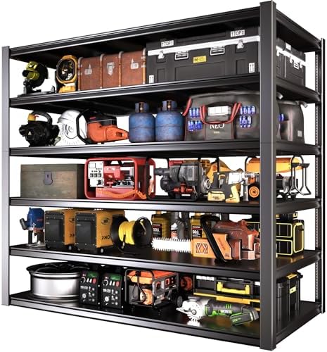 Amazon.com: PMKES 6 Tier Garage Shelving Heavy Duty, 84" H Garage ...