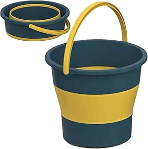 Amazon.com: Collapsible Bucket with Handle, Folding Silicone Bucket ...