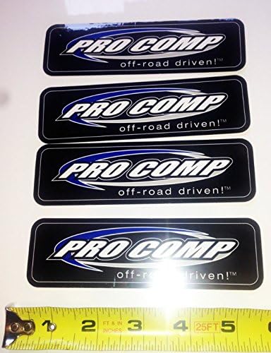 Amazon.com: Pro-Comp 4 NEW Decals / Stickers Black 4"x 1.5" logo tires ...