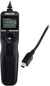 PHOLSY O6 Timer Remote Cable Control with Intervalometer for Olympus E-M1, E-M5 II, E-M10 II ...