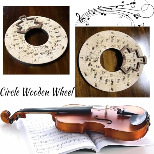 Circle of Fifths Chord Wheel, Wooden Melody Tool,Circle Wooden Wheel ...