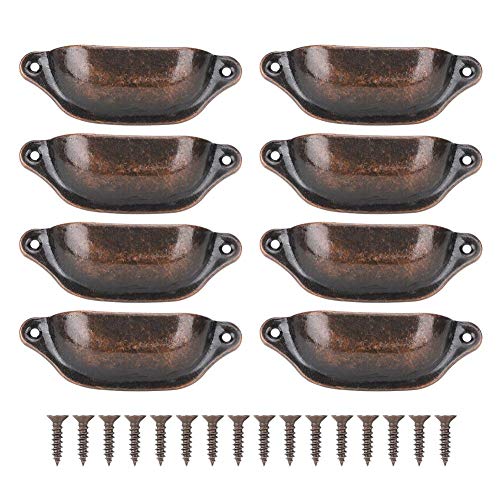 8Pcs Antique Pull Shell Handle, Seashell Shaped Design Bronze Metal ...