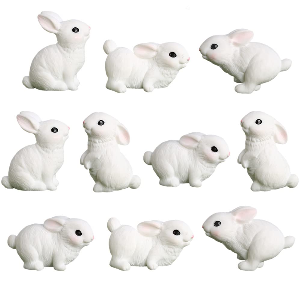 Amazon.com: BLAPNK 20pcs Mini Rabbit Animal Figures Toy Easter Egg Cake ...