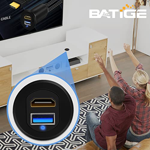 BATIGE USB 3.0 & HDMI to HDMI + USB3.0 AUX Extension Dash Panel ...