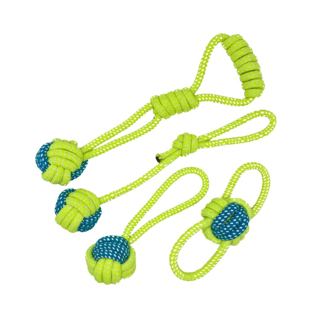 Pet Supplies : Tater's Choice 4pc Rope Toy Set, Durable Cotton Knotted ...