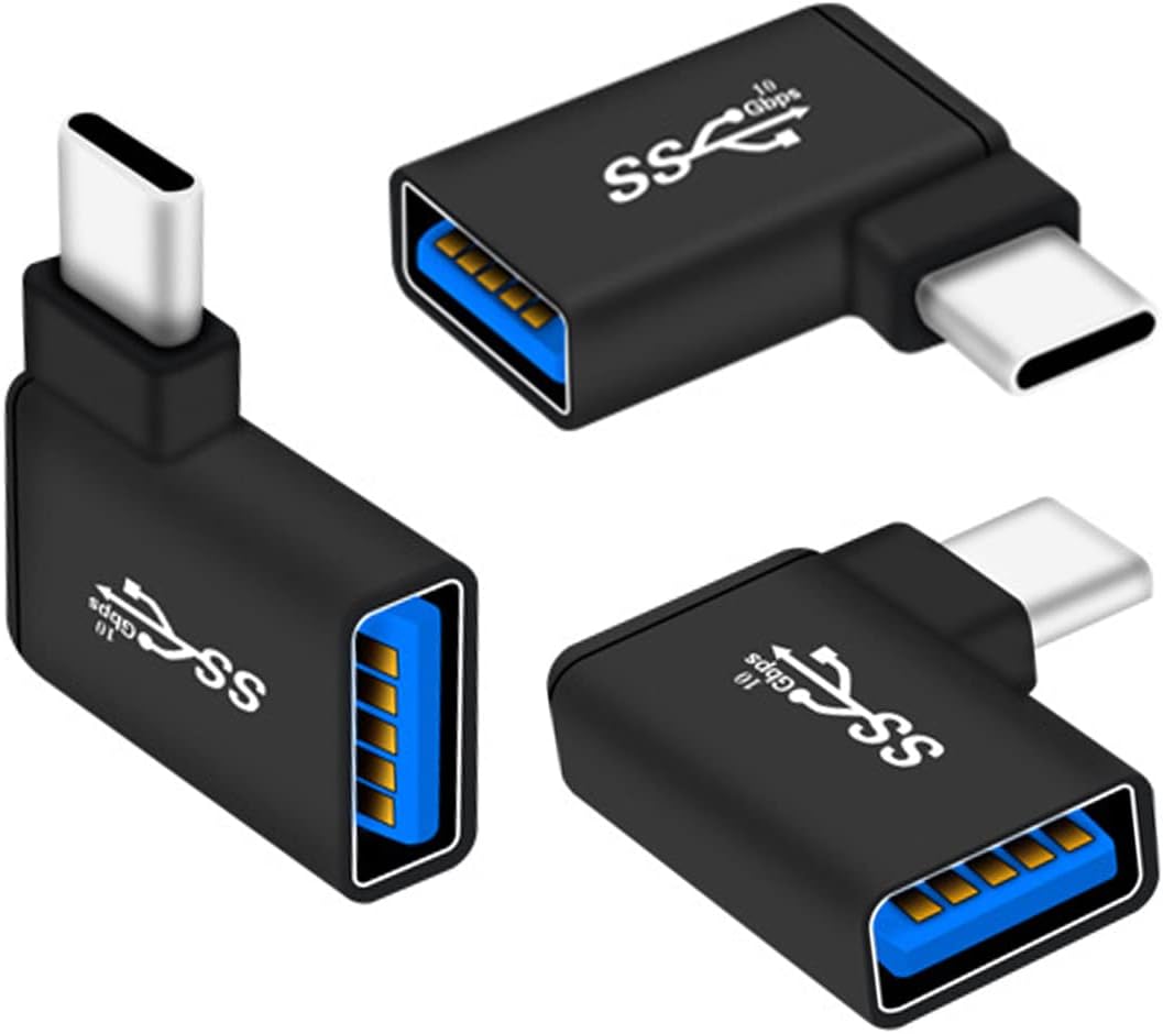 Amazon.com: USB C to USB 3.0 Adapter 90 Degree (3 Pack), USB-A 3.0 ...