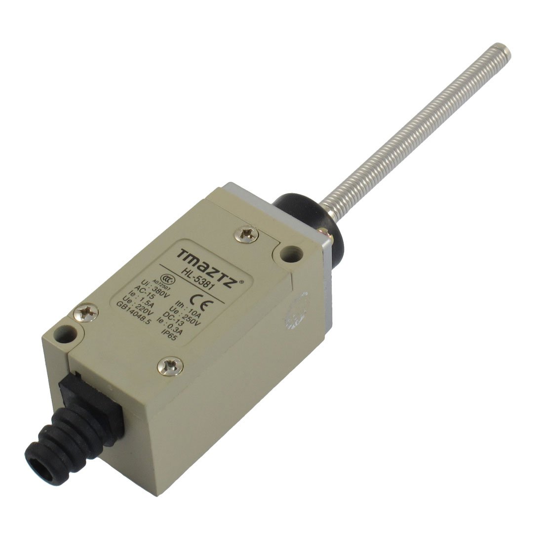 Uxcell HL-5381 Coil Spring Actuator Momentary Limit Switch, 380V, 10 ...