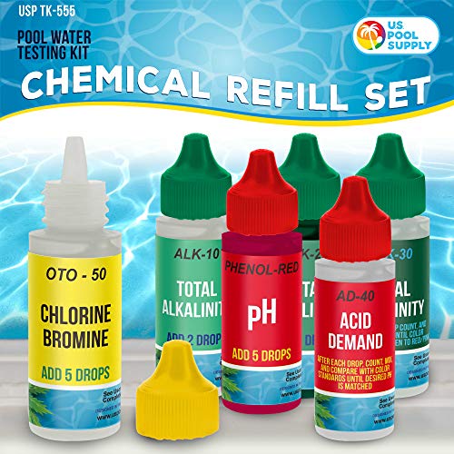 U.S. Pool Supply 6 Bottle Refill Solution Pack for Premium 5-Way ...