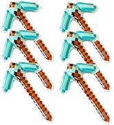 Amazon.com: Inflatable Weapons - Pixel Diamond Swords, Pickaxes ...
