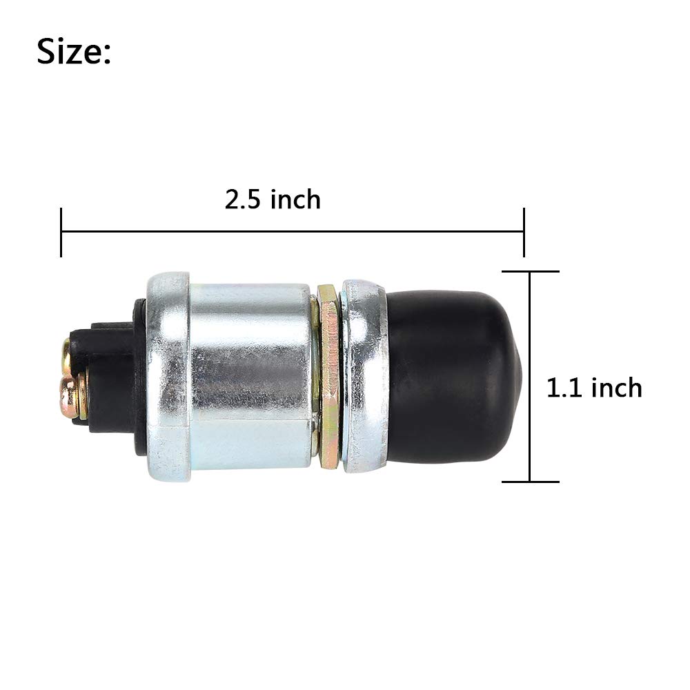 Snapklik.com : 10L0L Universal Golf Cart Horn Switch Button 12 Volt/15 Amp