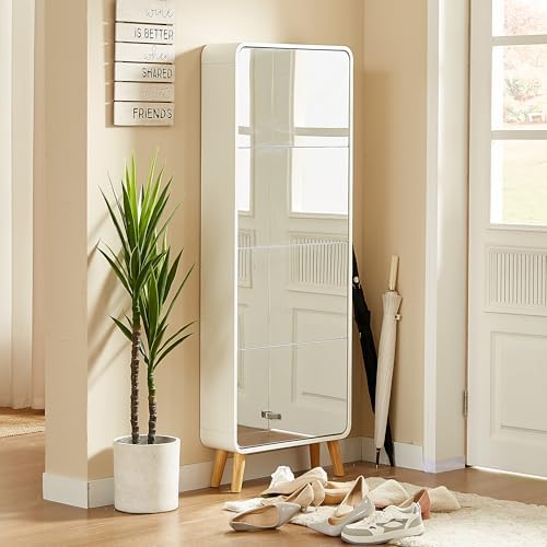 Amazon.com: Organizedlife Mirror Shoe Cabinet with 4 Flip Drawers ...