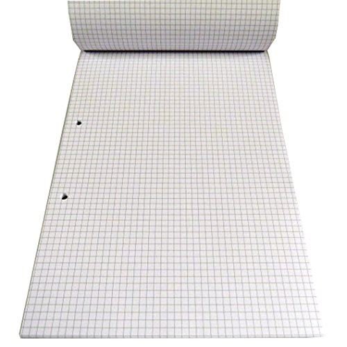 A4 Maths Refill Pad Punched 50 Sheets 5/5Grid 5mm Squared Squares Paper ...