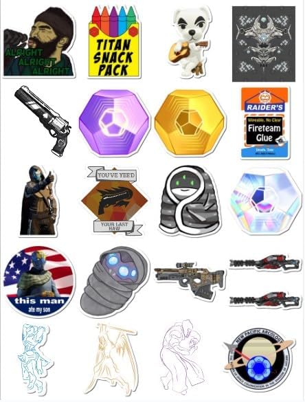 Amazon.com: 20 Pcs Value Pk Destiny 2 Stickers Decals Laptop Aesthetic ...
