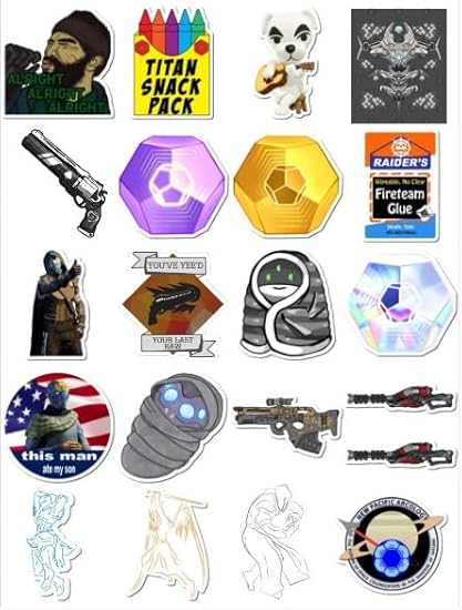 Amazon.com: 20 Pcs Value Pk Destiny 2 Stickers Decals Laptop Aesthetic ...