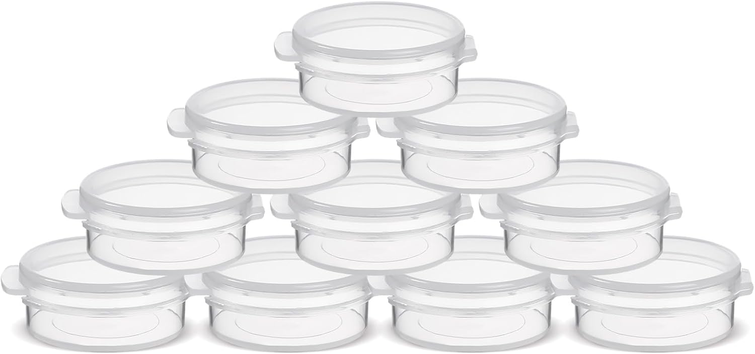 Amazon.com: 30 Pcs Plastic Cosmetic Jar 0.34oz/10g Empty Clear Case ...