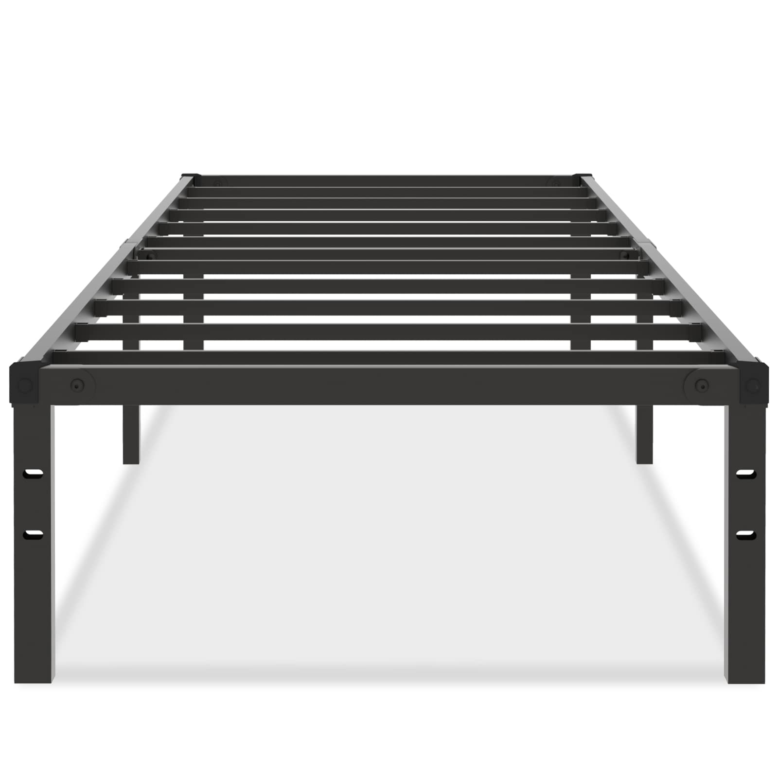 AMOBRO Twin Size Tall Bed Frame, 20-Inch Metal Platform Base with 18 ...
