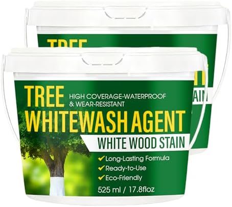 Long-Lasting Tree Whitewash Agent, White Wood Stain 525 ml, Tree Trunk ...
