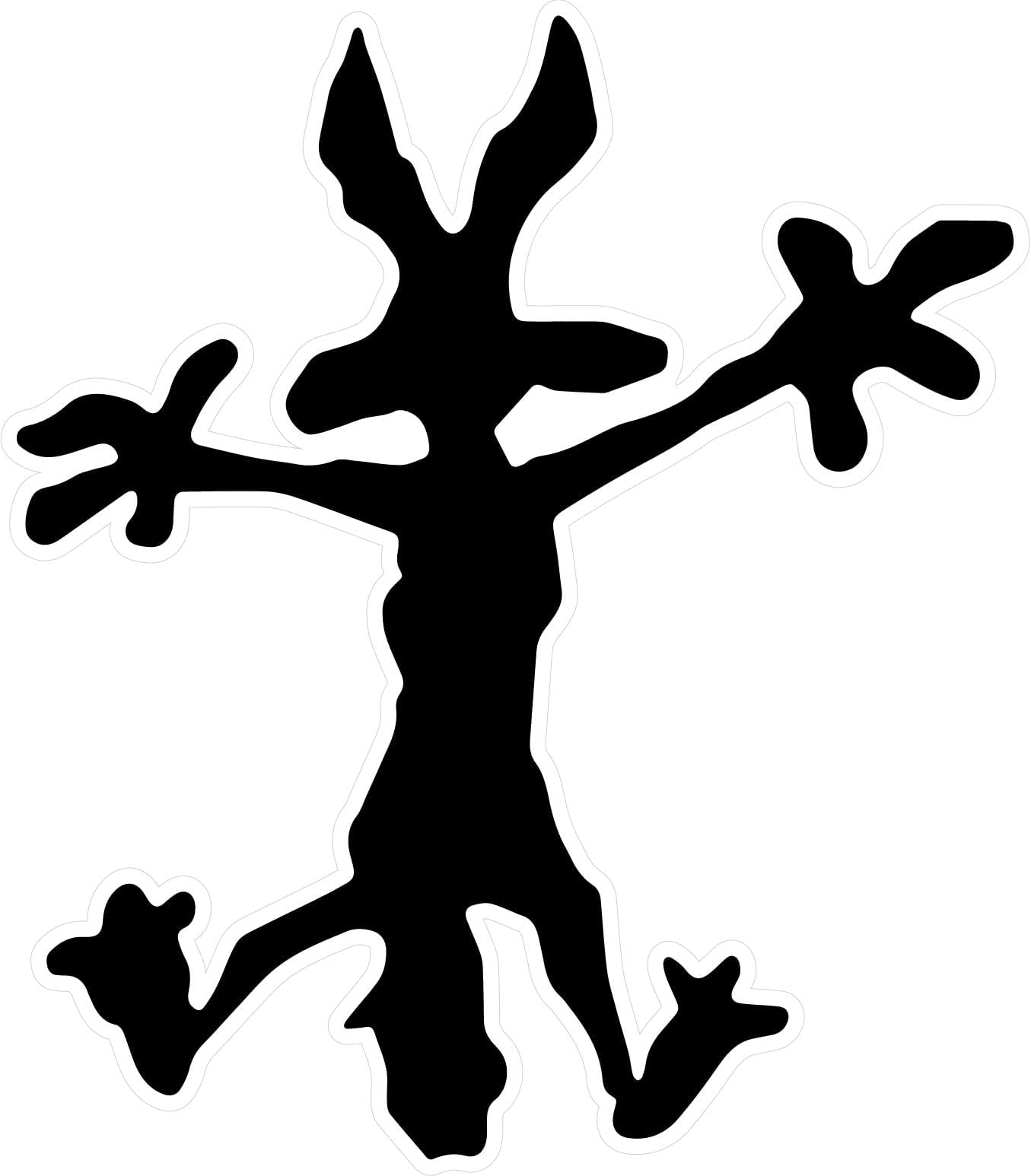Amazon.com - Bad Fish Custom Decals – Wile E Coyote Smashed Hole ...