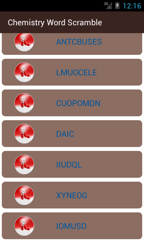 Chemistry Word Scramble:Amazon.com:Appstore for Android