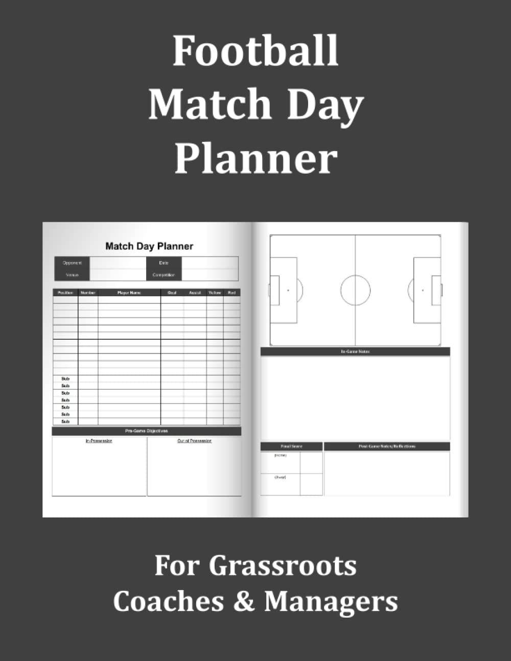 Football Match Day Planner | For Grassroots Coaches & Managers : Pells ...