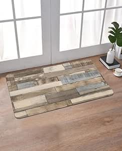 Amazon.com: QISPIOD Doormat Wood, Hexagon Marble Doormat, Wood Look ...