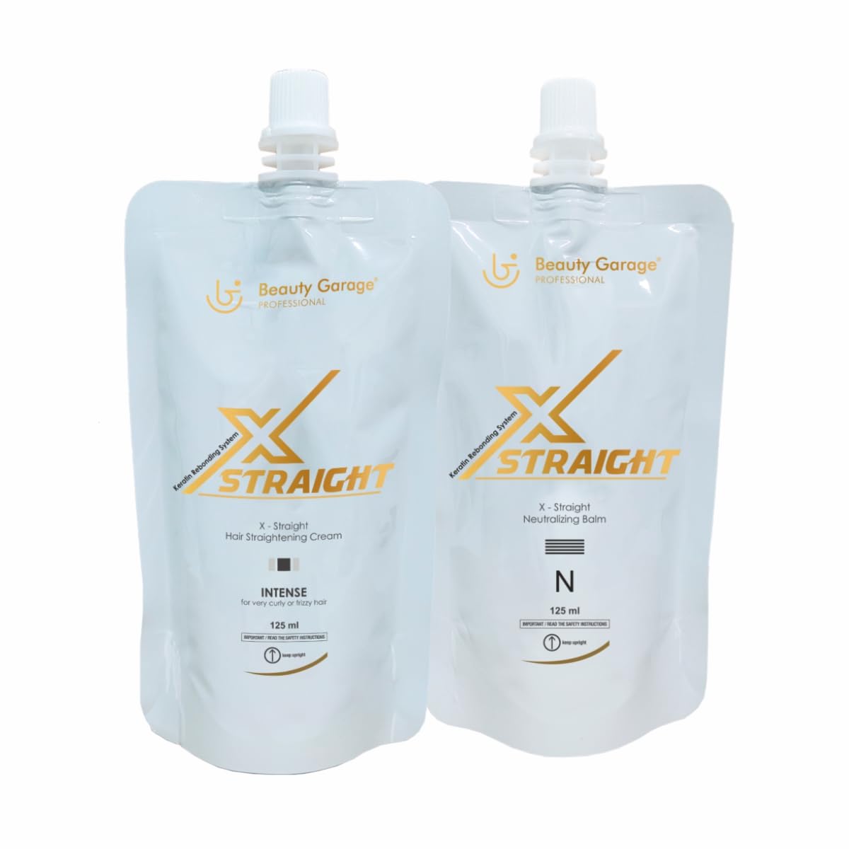 Beauty Garage X-Straight Hair Straightening Cream Set (Intense Cream ...