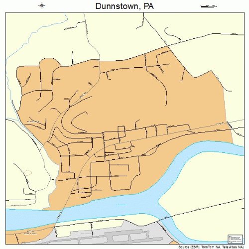 Amazon.com: Large Street & Road Map of Dunnstown, Pennsylvania PA ...