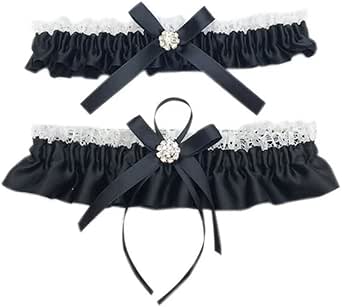 Amazon.com: bmactosh Vintage Stretch Lace Bridal Garter Sets for Bride ...