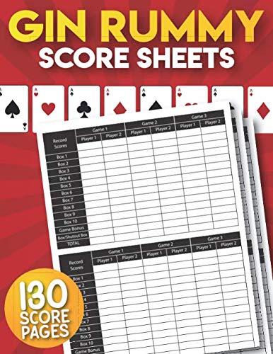 Gin Rummy Score Sheets: 130 Large Gin Rummy Score Pads.: Publishing ...