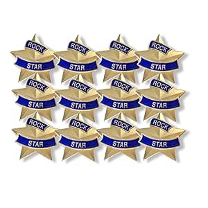 Buy SHOP AWARDS AND GIFTS Rock Star Award Enamel Lapel Pins for Student ...