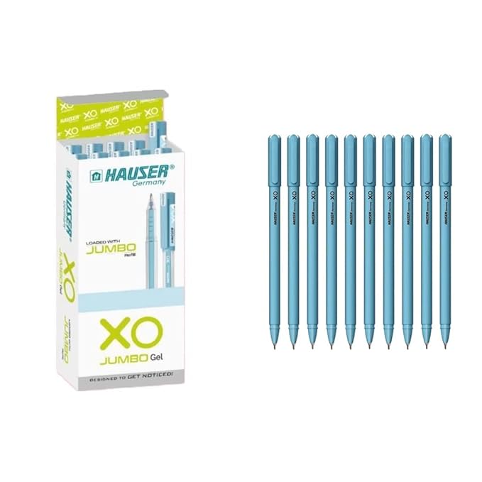 Hauser XO Jumbo Gel Pen Blue Pack of 10 Pens XO Ball Pen Box Pack | Tip ...