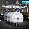 ClearMax 4 Pack LED Night Light with Built-in Dusk to Dawn Sensor ...