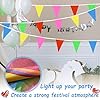 Amazon.com: 300 ft 216 pcs Pennant Banners Flags, Multicolor Pennant ...