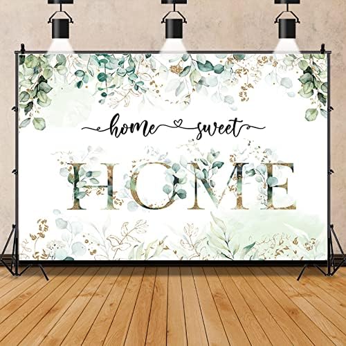 Amazon.com : ZARROUEA 7×5ft Housewarming Backdrop Green Eucalyptus Leaf ...