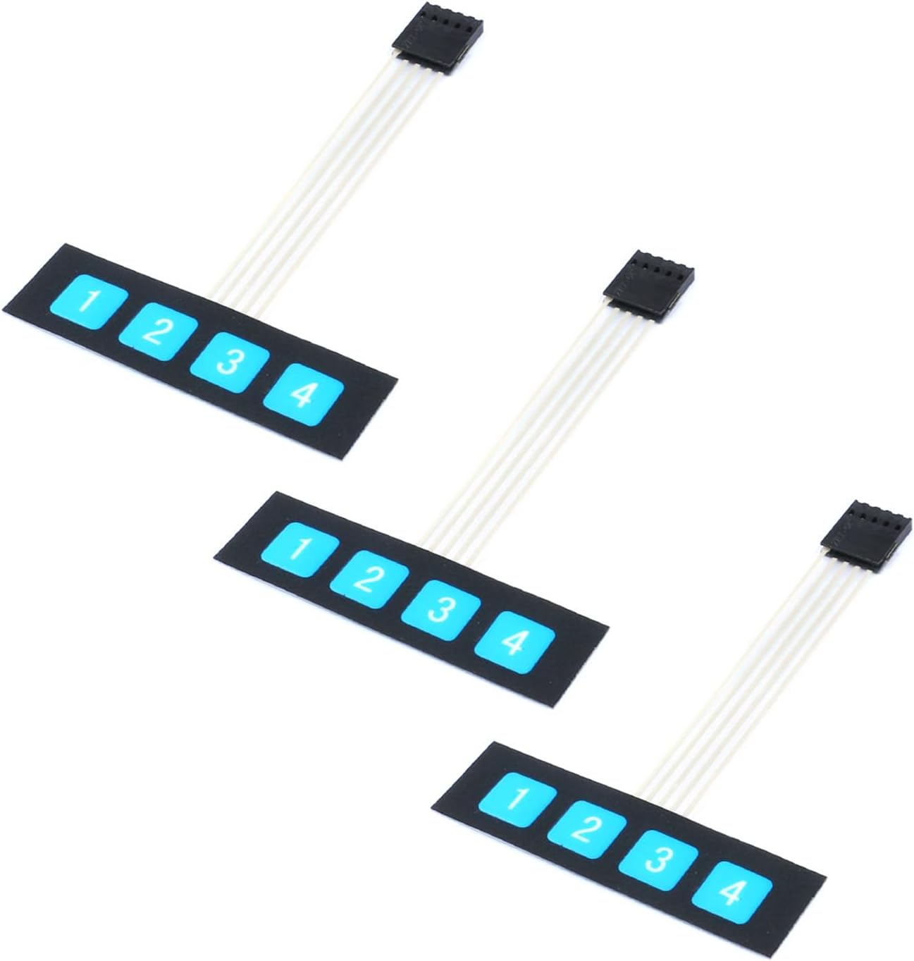 Amazon.com: JESSINIE 3Pcs 1x4 Matrix Array Membrane Switch 4 Key Matrix ...