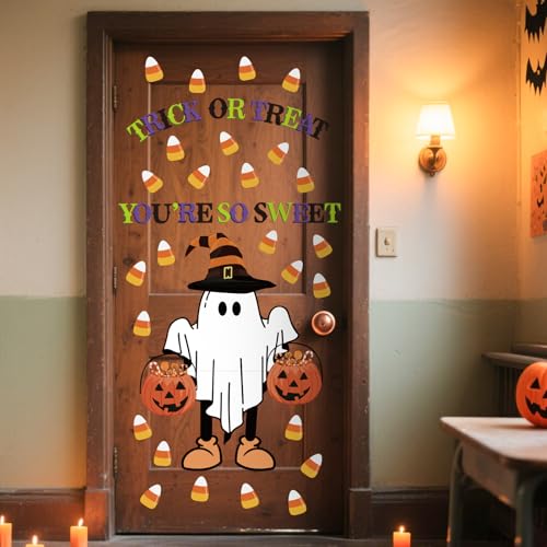 Whaline 62Pcs Halloween Bulletin Board Set Pumpkin Ghost Candy Corn ...