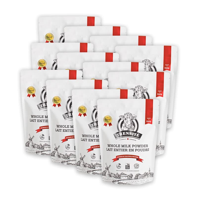 Trensité Whole Milk Powder 3.25% 12 Bags x 500g (6kg), Naturally ...