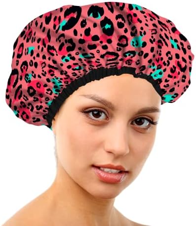 Amazon.com : Shower Cap for Women Reusable Waterproof Bath Cap Large ...