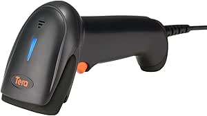 Amazon.com: Tera Barcode Scanner 1D Laser USB Wired Plug and Play ...