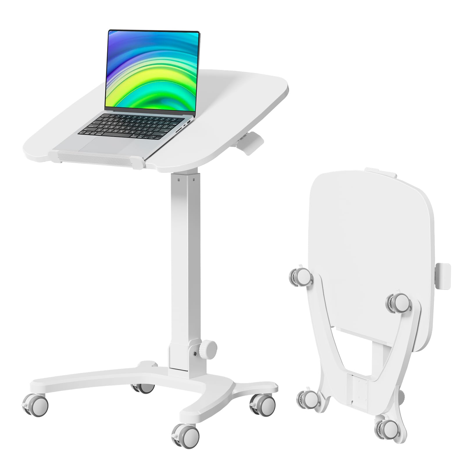 Amazon.com: JYLH JOYSEEKER Foldable Mobile Standing Desk, 27"×21 ...