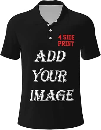 Amazon.com: Generic Custom Shirts for Men Customized Polo Shirts with ...