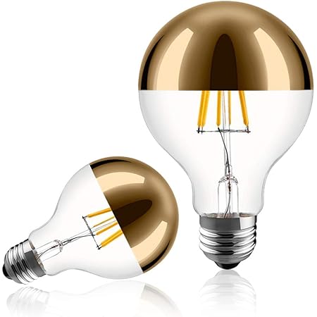 Amazon.com: Half Chrome Light Bulb Dimmable 6W (Equivalent 60 Watt) LED ...