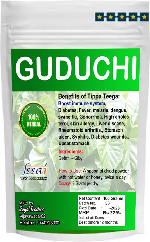 Buy Guduchi Powder | Tinospora Cordifolia | Amrita | Gulvel | Giloy ...