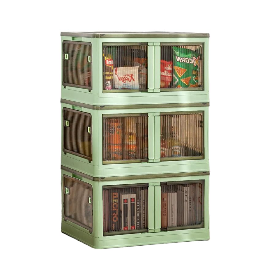 Amazon.com - Stackable Storage Bins with Lids and Wheels, Stackable and ...