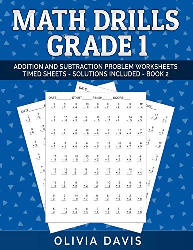 Math Drills Grade 1: Addition and Subtraction Problem Worksheets Timed ...