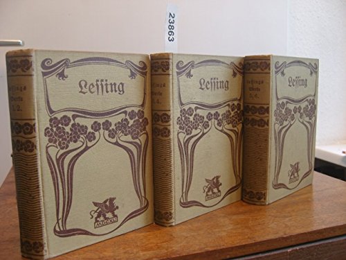 Amazon.com: G.E.Lessings ausgewählte Werke in sechs Bänden. 3 Bände ...