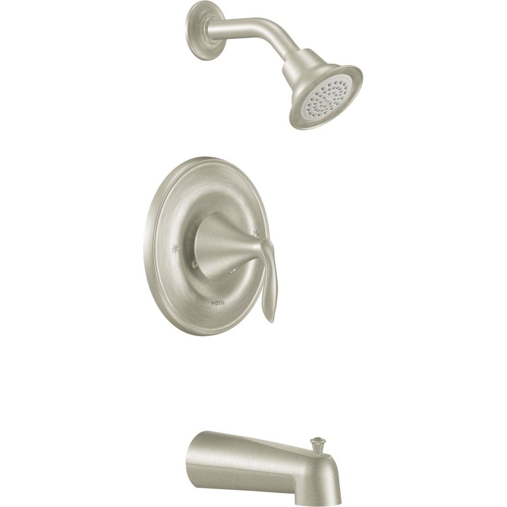 Moen Eva Brushed Nickel Posi-Temp Tub and Shower Trim Kit without Valve ...